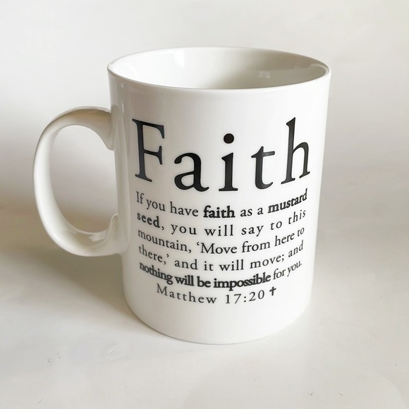 angelstar | Dining | Faith Bible Scripture Mathew 72 Coffee Tea Mug ...